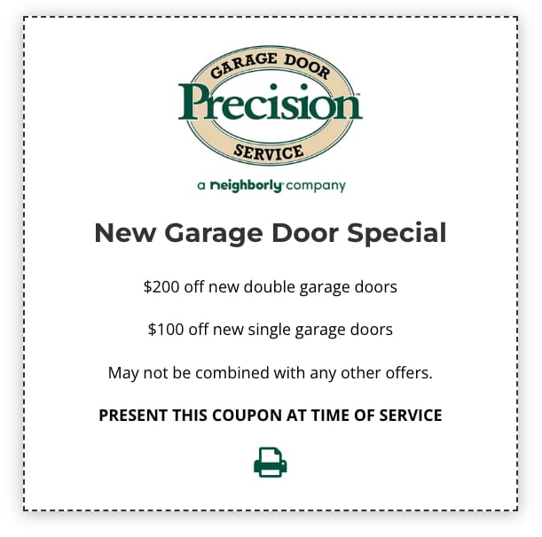 Garage Door Coupons & Discounts - Precision Garage Door